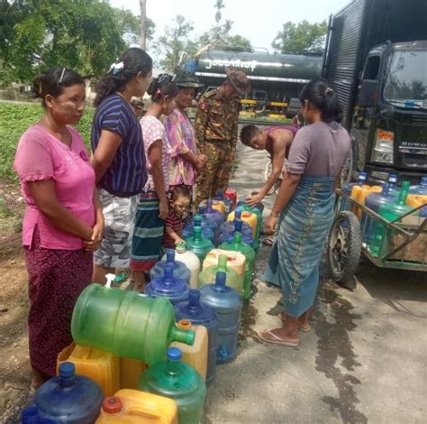 သဘာဝဘေးအန္တရာယ် ကျရောက်သောဒေသများတွင် တပ်မတော်မှ ကူညီကယ်ဆယ်ရေးအဖွဲ့မ