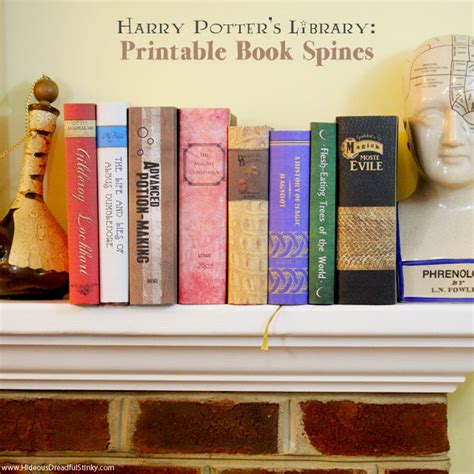 Printable Potter World Book Spines And Light Up Wand Tutorail Rae Gun Ramblings