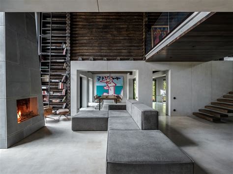 Relogged House Where Ukraines Nature Meets Modern Industrial Design