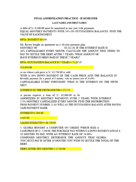 Amortization Pdf