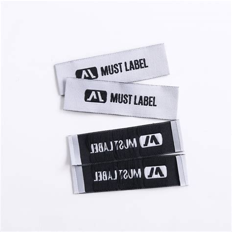 China End Fold Leftright Woven Labels Supplier Manufacturer Factory Direct Price Must Label