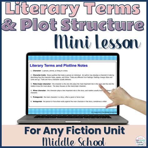 Free Literary Terms And Plot Structure Reading Lesson Middle School