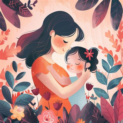 Premium Photo Happy Mothers Day Poster Illustration
