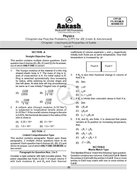 Fs 2cpp08physicschemistrymathematics2020 Pdf Stress