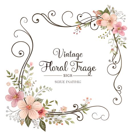 Victorian Floral Border From Title Page Border Elegant Floral Page