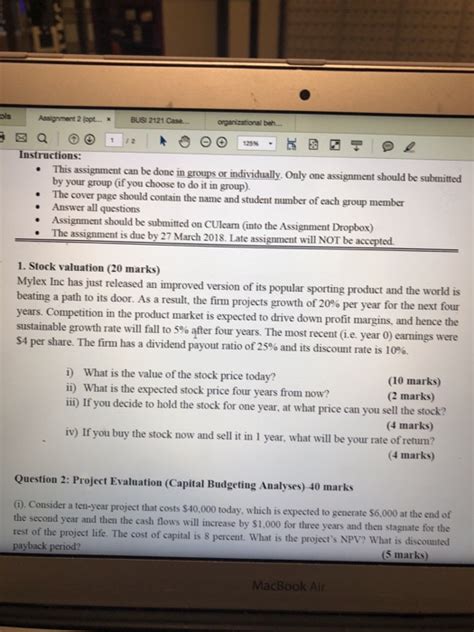 Solved Ols Assignment 2 Opt Busi 2121 Case Tructions