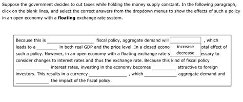 Solved Suppose The Government Decides To Cut Taxes While