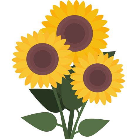 Illustrator Vector Of A Bunch Of Sunflowers Colorful Sunflower 8913193