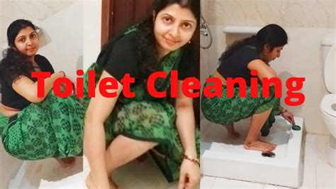 Toilet Cleaning Vlog In Saree Desi Cleaning Vlog Saree Vlogs How To Clean Toilet Youtube