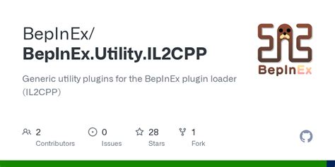 Github Bepinex Bepinex Utility Il2cpp Generic Modding Tools For Bepinex