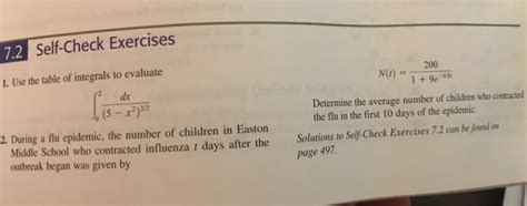 Solved 72 Self Check Exercises 1 Use The Table Of