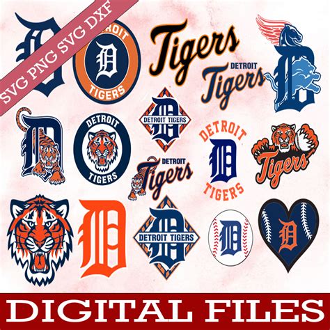 Bundle 16 Files Detroit Tigers Baseball Team Svg Detroit Ti Inspire