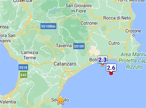 Scossa Di Terremoto Sulla Costa Jonica Calabrese Soverato Web
