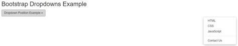 Bootstrap Dropdowns W Schools