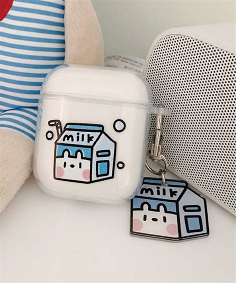 당일출고 키링세트 밀크래빗 에어팟케이스 에어팟프로 젤리케이스 에이블리