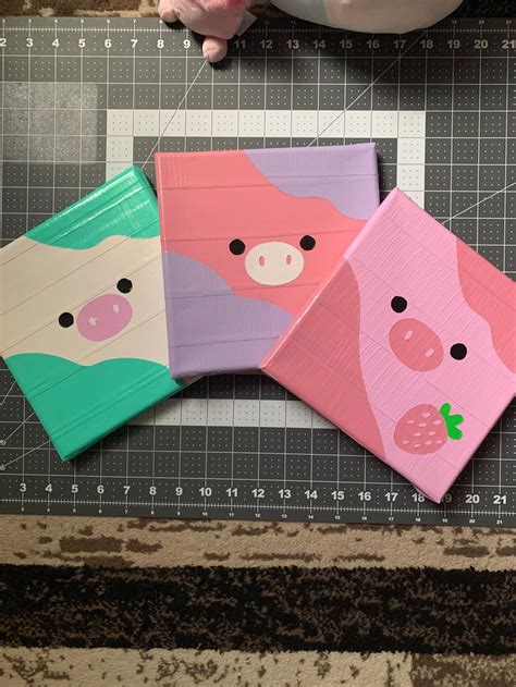 Squishmallow Duct Tape Painting 8x8 Inch Etsy Mini Arte En Lienzo