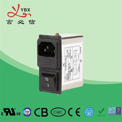 250vac Electrical Emi Power Filter Iec 320 Socket Ac Line Noise Filter For Television