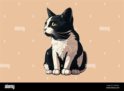 Cat Vintage Vector Illustration Stock Vector Image And Art Alamy