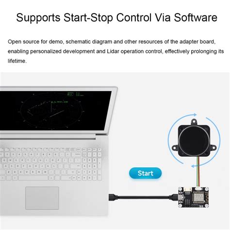 Sensor Lidar Láser Waveshare 24782 Dtof Stl27l Lidar Omnidireccional