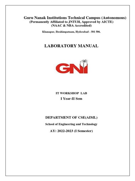 It Workshop Lab Manual Pdf World Wide Web Internet And Web