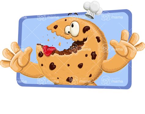 Chocolate Chip Cookie Character Set Shape 2 Graphicmama