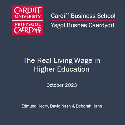 The Impact Of The Real Living Wage In Higher Education Living Wage