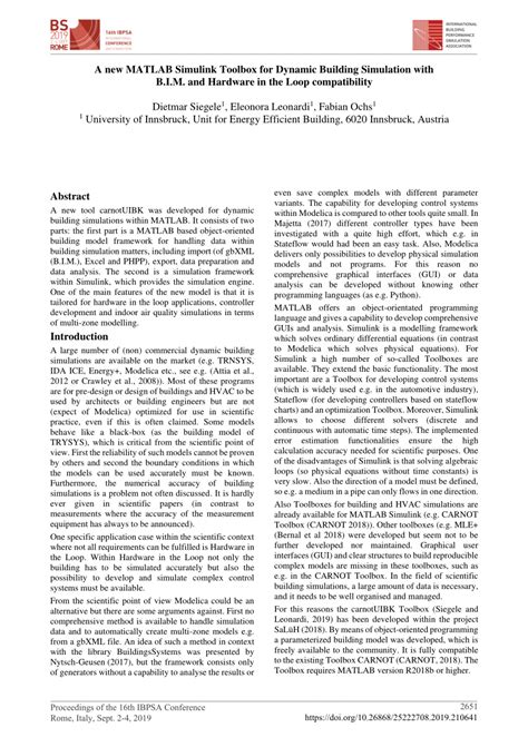 Pdf A New Matlab Simulink Toolbox For Dynamic Building Simulation
