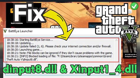 Blocked Loading Of File Gta V Dinput8dll Xinput14dll Fix Youtube