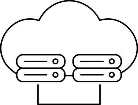 Cloud Server Icon In Outline Style Vector Art At Vecteezy