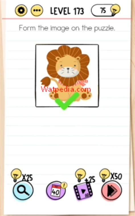 Brain Test Level Form The Image On The Puzzle
