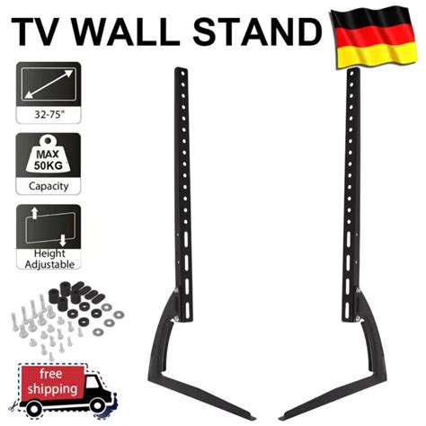 32 75 ZOLL TV Ständer Fernseher Standfuß Universal Höhenverstellbar