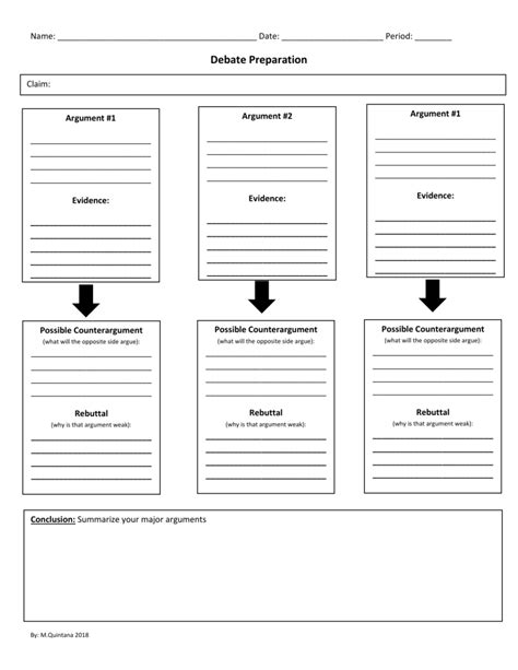 Debate Preparation Worksheet