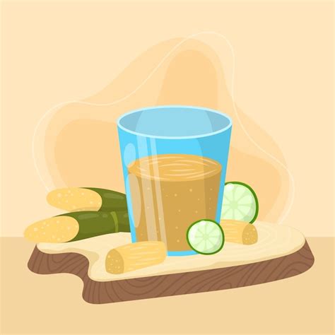 Premium Vector Hand Drawn Tasty Cachaça Illustration