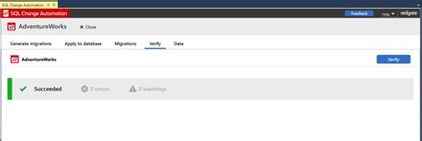 Verifying A Project In SSMS SQL Change Automation Product