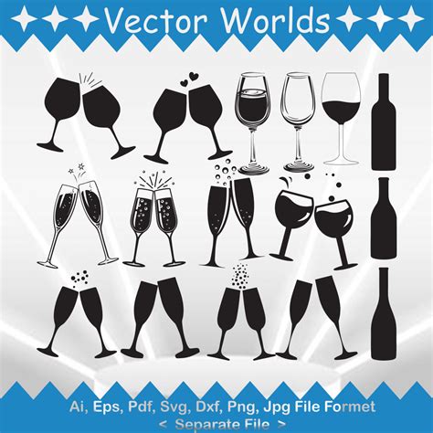 Wine Glass Svg Vector Design Masterbundles