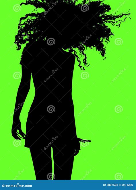 Active Girl Shaking Her Head Stock Illustration Illustration Of Enjoy