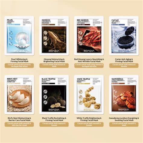 Bioaqua Masker Wajah Nourish Sheet Mask Face Mask Ginseng Bird Nest