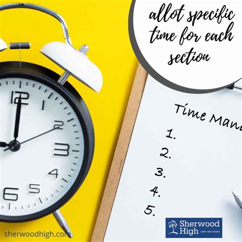 Time Management Tips To Follow During Exams Sherwood High