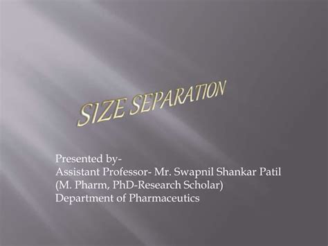 Size Separation Pptx