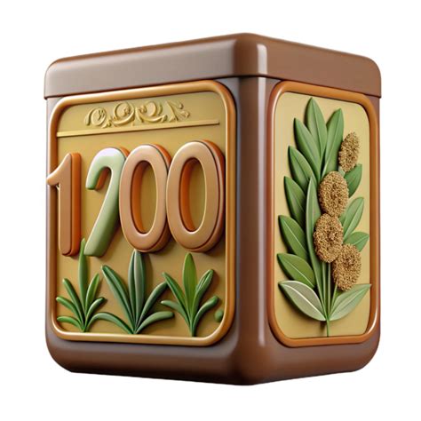 1200 Decorative Number Cube With Floral Design 56086041 Png