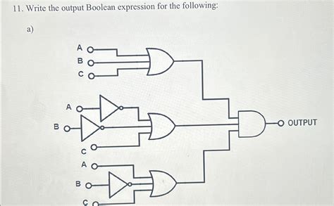 solved write the output boolean expression for the