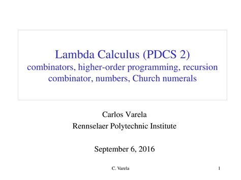 carlos varela rennselaer polytechnic institute september 6 ppt download