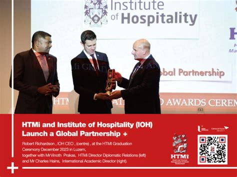 Htmi And Institute Of Hospitality Ioh Launch A Global Partnership Htmi Switzerland