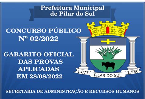 Notícia CONCURSO PÚBLICO EDITAL Nº Prefeitura Municipal de Pilar do Sul