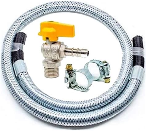 Kit CTFLEX Mangueira Registro Adaptador Gás Encanado Tamanho 80cm