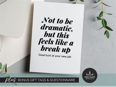 Quitting Job Printable Cards Coworker Leaving Card Work Bestie T For