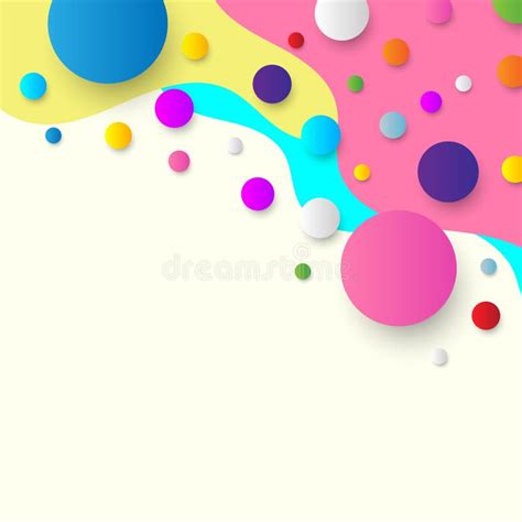Abstract Ball Colorful Background Gradient Bubble Pattern Cute Design Stock Illustration