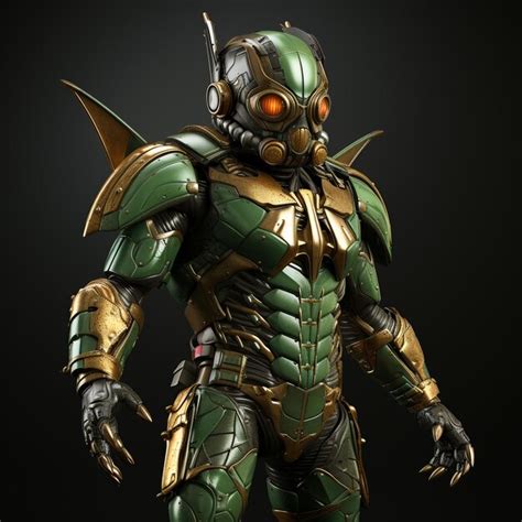 Premium Photo 3d Grasshopper Superhero