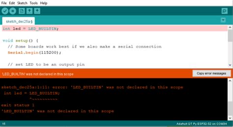 Arduino Blink Adafruit Esp32 S2 Tft Feather Adafruit Learning System