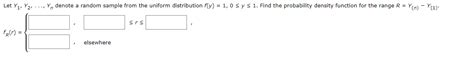 Solved Let Y Y Yn Denote A Random Sample From The Chegg Com